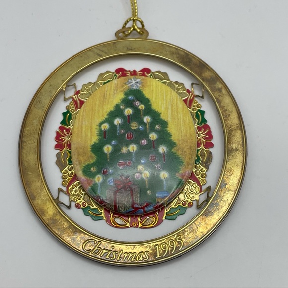 Avon | Holiday | Vintage 995 Avon Tree Ornament Brass And Porcelain ...